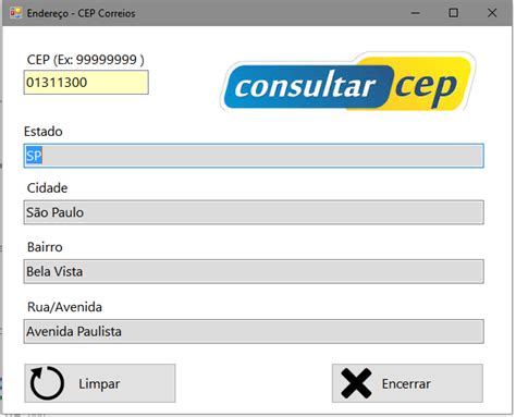 C Preenchendo os dados do endereço a partir do CEP