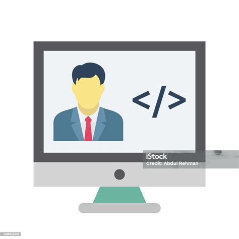 Developer Engineer Isolated Vector Icon Which Can Easily Modify Or Edit
