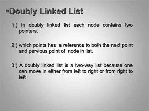 doubly linked list ppt