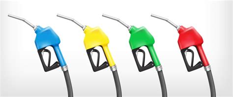 현실적인 연료 노즐 색상 격리된 가스 총 휘발유 가솔린 채우기 오일 핸들 펌프 디스펜서 에탄올 바이오디젤 주유소 깔끔한 벡터