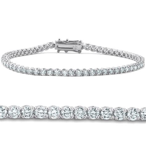 3 10 Ct Natural Diamond Tennis Bracelet In 14k White Yellow Or Rose