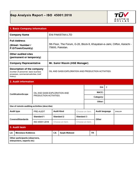 Iso 45001 Checklist Pdf Risk Occupational Safety And Health