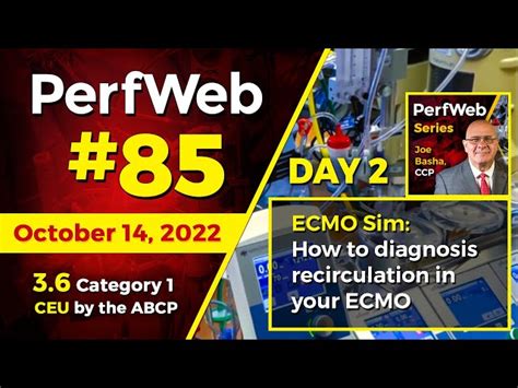 Perfweb 85 Day 2 How To Diagnosis Recirculation In Your Ecmo Circuit Simulation Perfusion