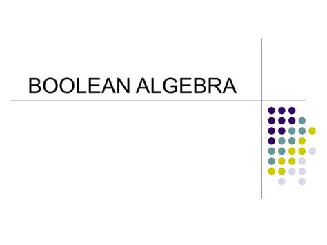 Boolean Algebrappt Programming Languages Computing