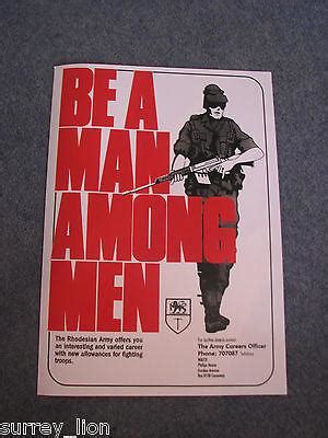 Rhodesian Army Recruiting Poster Be A Man Amongst Men 1779316331