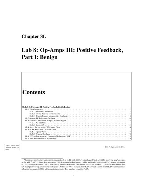Lab 8 Op Amps Iii Positive Feedback Part I Benign Contents Docslib