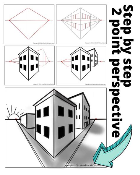 Free Step By Step Tutorial Point Perspective City Point Perspective Drawing Perspective