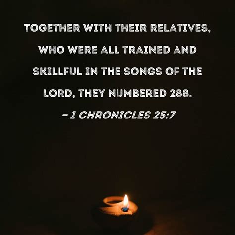 1 Chronicles 257 Together With Their Relatives Who Were All Trained