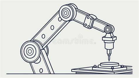 Robotic Arm Industrial Automation Vector Design Generative Ai Stock