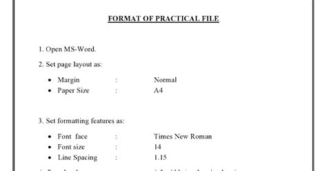 An Informatory Blog For Students Format Of Practical File Class Xii Cs With Python