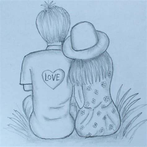Girlfriend And Babefriend Drawing Sitting On The Landscape How To Draw A Gf And Bf Disegni