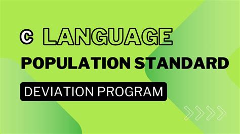 C Language Population Standard Deviation Program Population Standard