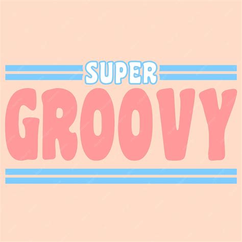 Premium Vector Suer Groovy Vintage Retro Print