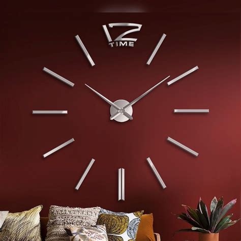 Настенные часы Clock Decor интерьерные бесшумные с 3д циферблатом в гостиную спальню и кухню