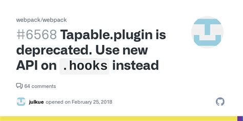 tapable plugin is deprecated use new api on ` hooks` instead · issue