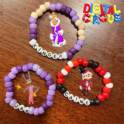 Tadc Singles Kinger Tadc Bracelet Pomni Kandi Tadc Kandi Pattern