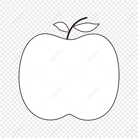 간단한 벡터 막대기 그림 사과 소재 사과 클립 아트 흑백 선 그리기 스틱 피겨 Png 일러스트 무료 다운로드 Lovepik