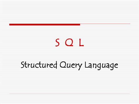 Ppt Dasar Dasar Perintah Sql