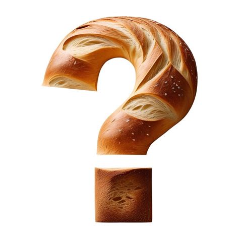 Premium Photo Bread Typography Text Design Question Mark