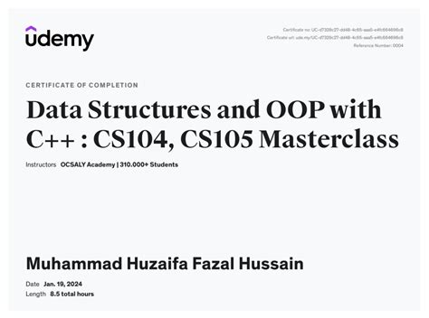 Completed Data Structures And Oop With C M Huzaifa Fazal Hussain Posted On The Topic Linkedin