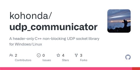 Github Kohonda Udp Communicator A Header Only C Non Blocking Udp Socket Library For Windows