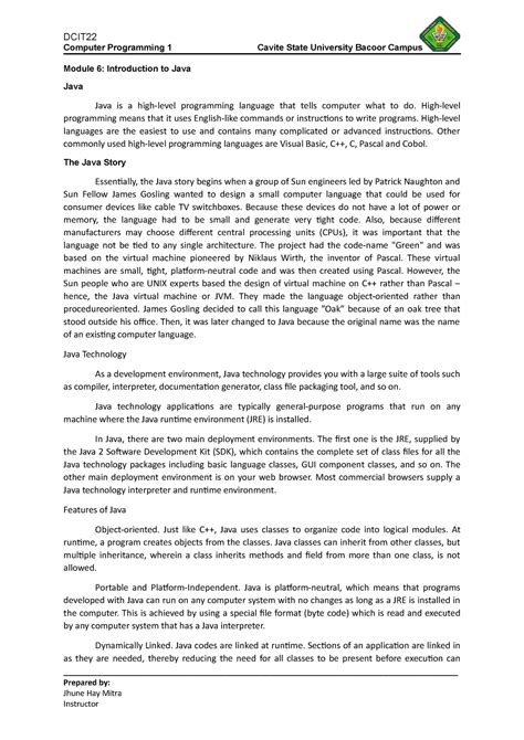 Week 9 November 23 27 Introduction To Java Computer Programming 1