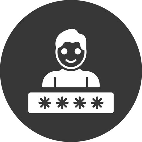 Account Password Glyph Inverted Icon 43434797 Vector Art At Vecteezy