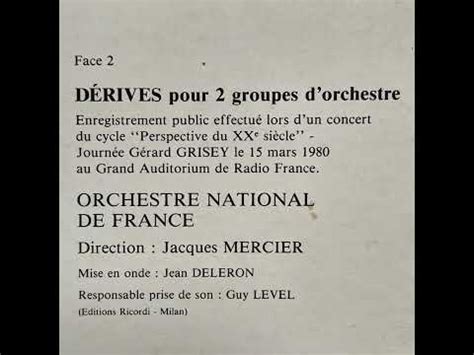 Gérard Grisey Partiels Dérives Vinyl Lp 1981 R1488037 Discogs