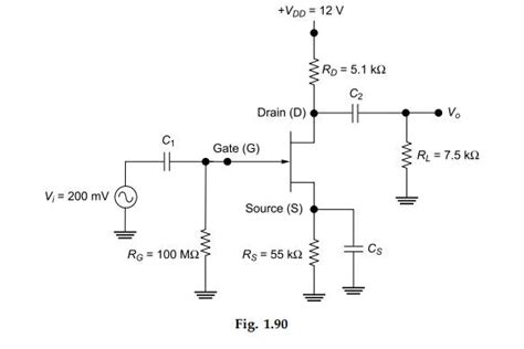 Solved Figure Shows A Common Source JFET Amplifier Circuit Answer Transtutors