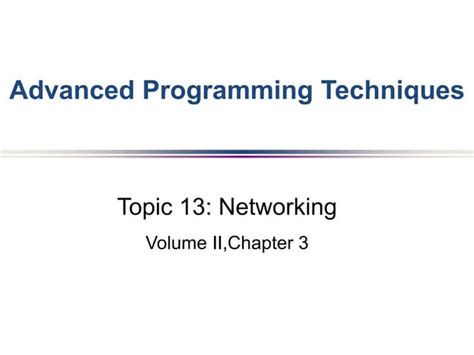 Java Networking Ppt