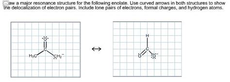 Solved Draw A Major Resonance Structure For The Following