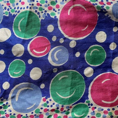 Vintage 60s Pop Art Bubbles Neck Scarf Gem