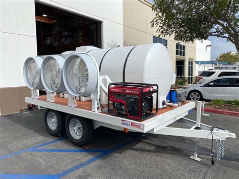 Portable Cooling Trailer Mobile Cooling Station Misting Trailer