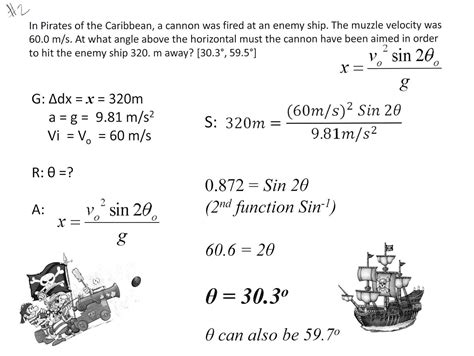 Projectile Motion Problem R Physicshelp