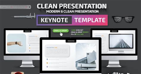 Чистая презентация Keynote докладов Шаблоны презентаций Envato Elements