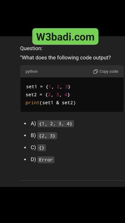 Python Quiz Set Operationspythonsets Advancedpython Programmingbasics Techtrivia