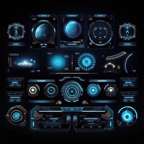 premium photo game hud elements ai generated screen data virtual ui