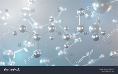 Succinic Acid Molecular Structure 3d Model Stock Illustration