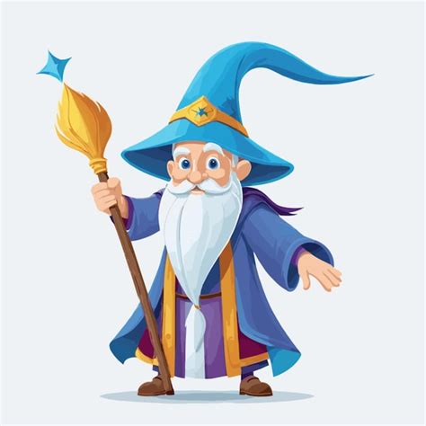 Premium Vector Wizard Vector On White Background