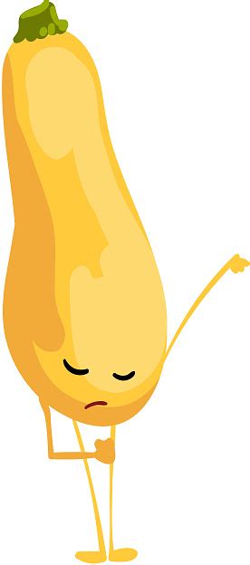 밖으로 나가의 기호에 밖으로 손가락을 모욕 하는 불쾌 한 애호박 귀여운 야채 캐릭터와 재미 있는 얼굴 벡터 일러스트 레이 션 건강한 식생활에 대한 스톡 벡터 아트 및 기타