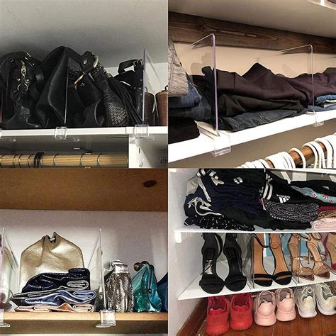 1 бр Акрилни разделители на рафтове Разделител на рафтове за шкафове с дървени рафтове