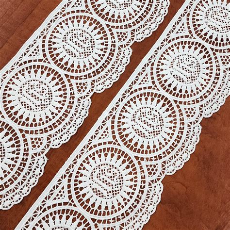 White Marian Lace Liturgical Trim Fabric Altar Decor Catholic Edging Vestment Alb Macrame Lace