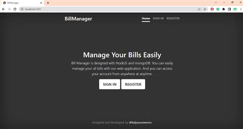 Github Kalpasuraweera Bill Manager This Is A Bill Manager Web App Created With Node Js And