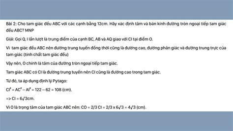 Cách Xác định Tâm đường Tròn Ngoại Tiếp Tam Giác đơn Giản