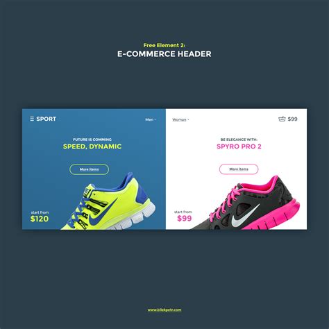 E Commerce Header Ui Element On Behance