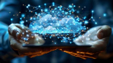 Cloud Computing And Network Connectivity Concept Generative Ai Stock Illustration