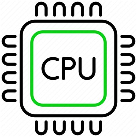 cpu processor chip computer hardware microchip device icon