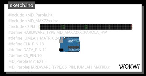 Dot Matrix Left Wokwi Esp32 Stm32 Arduino Simulator