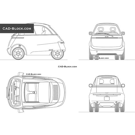 Microlino 2 Vector Car Drawings
