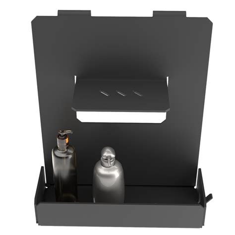 Agplex Portasapone Doccia In Plexiglass Nero Opaco